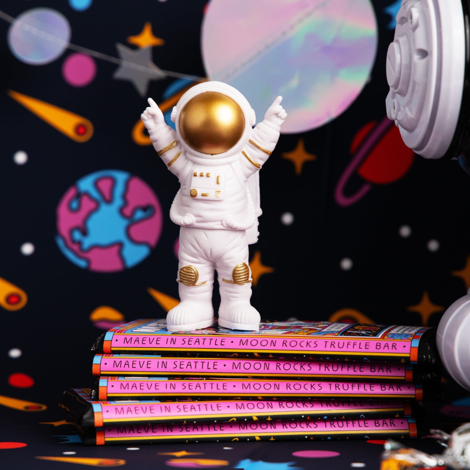 Moon Rocks Popping Candy Chocolate by Maeve Ethical Chocolate