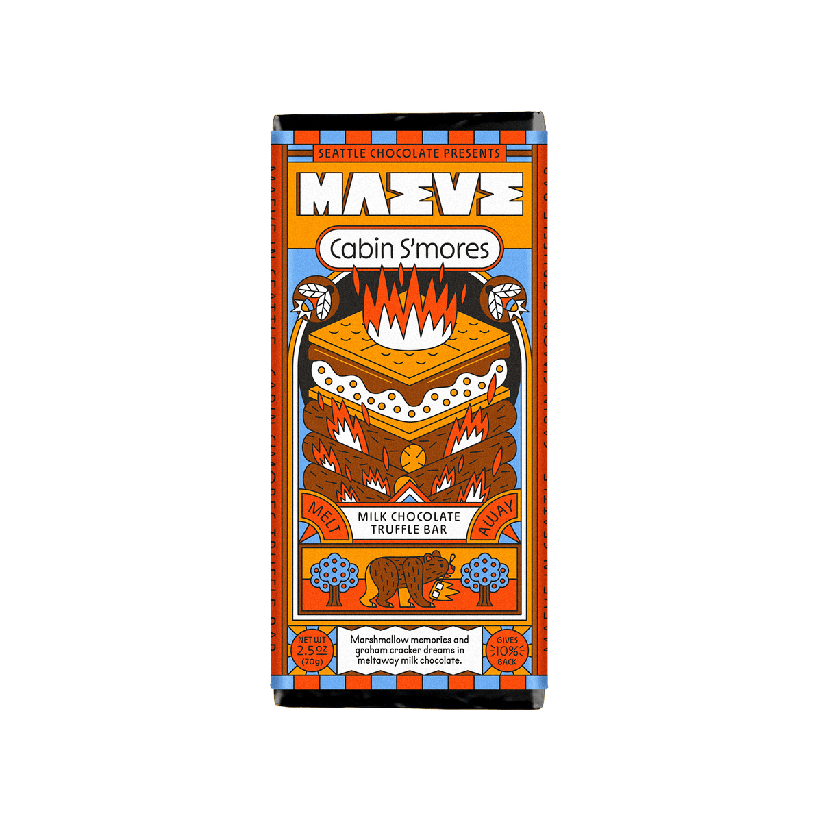 Cabin S'mores Chocolate Bar | Maeve Sustainable Chocolate Company
