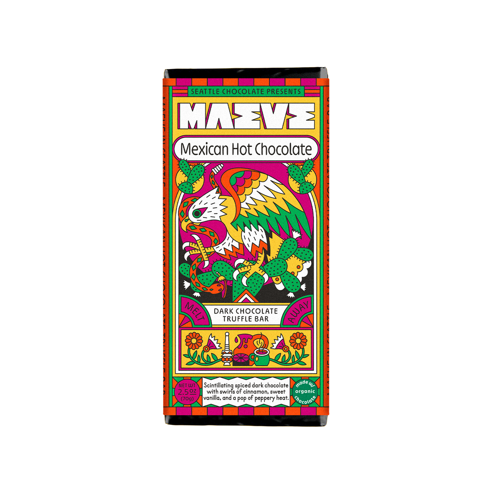 Mexican Hot Chocolate Dark Chocolate Truffle Bar by Maeve Chocolate